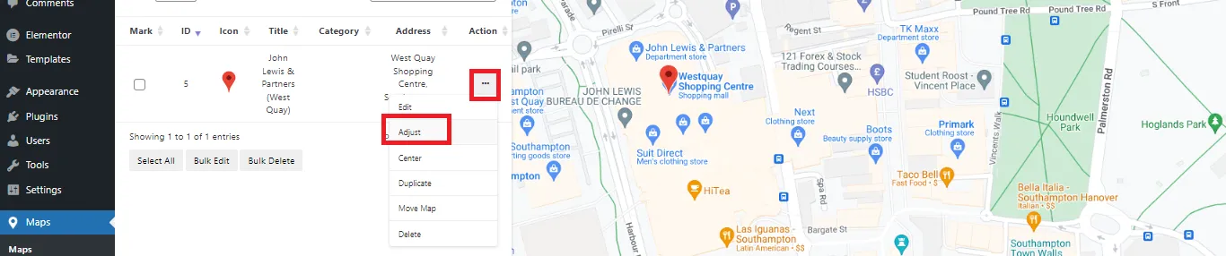 Fine-tuning a Marker's position - WP Go Maps Documentation