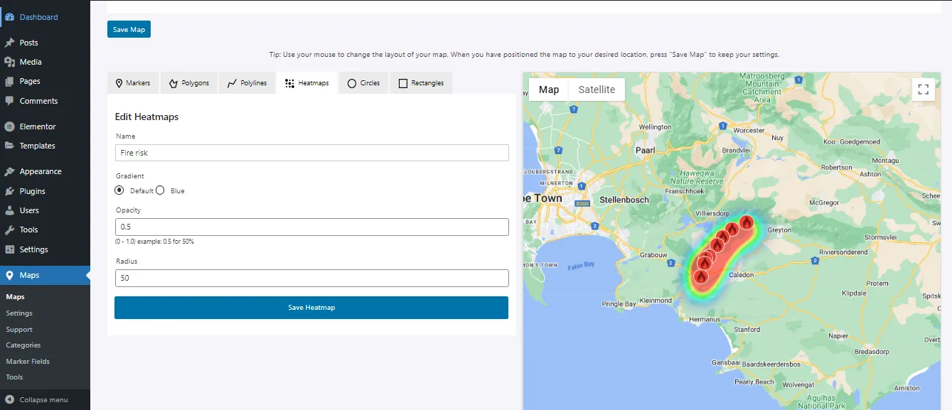 Adding a Heatmap (Legacy) - WP Go Maps Documentation