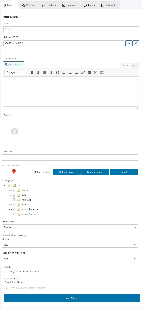 Editing A Marker Legacy Wp Go Maps Documentation