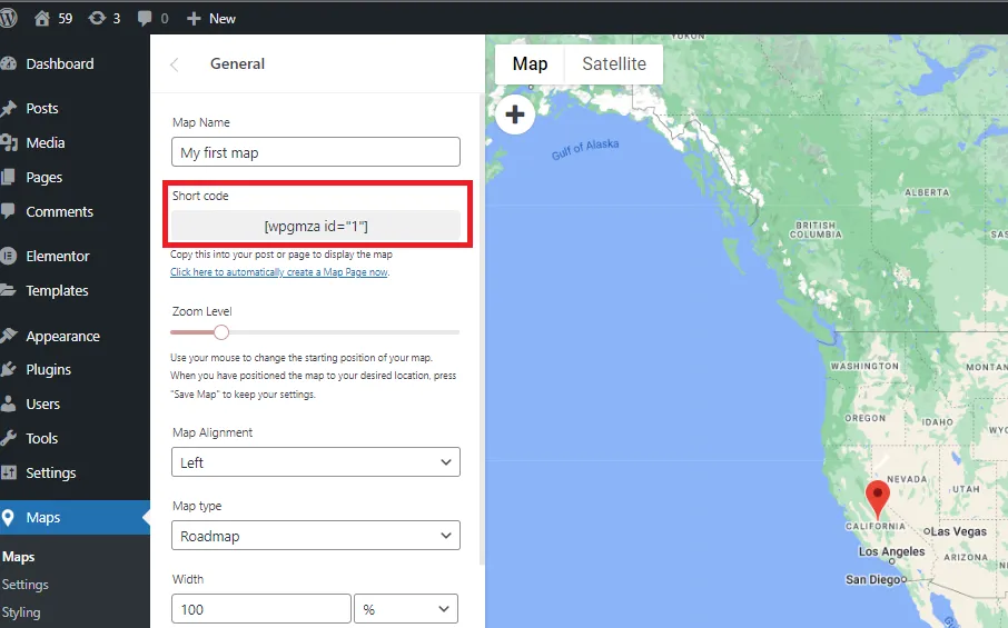 Displaying your Map on your WordPress site - WP Go Maps Documentation