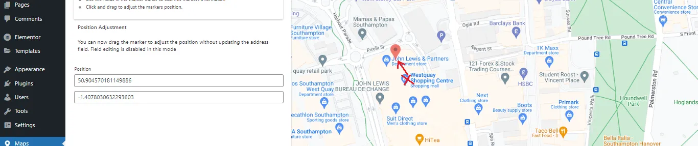 Fine-tuning a Marker's position - WP Go Maps Documentation