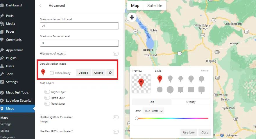 Using Custom marker Icons on your map - WP Go Maps Documentation