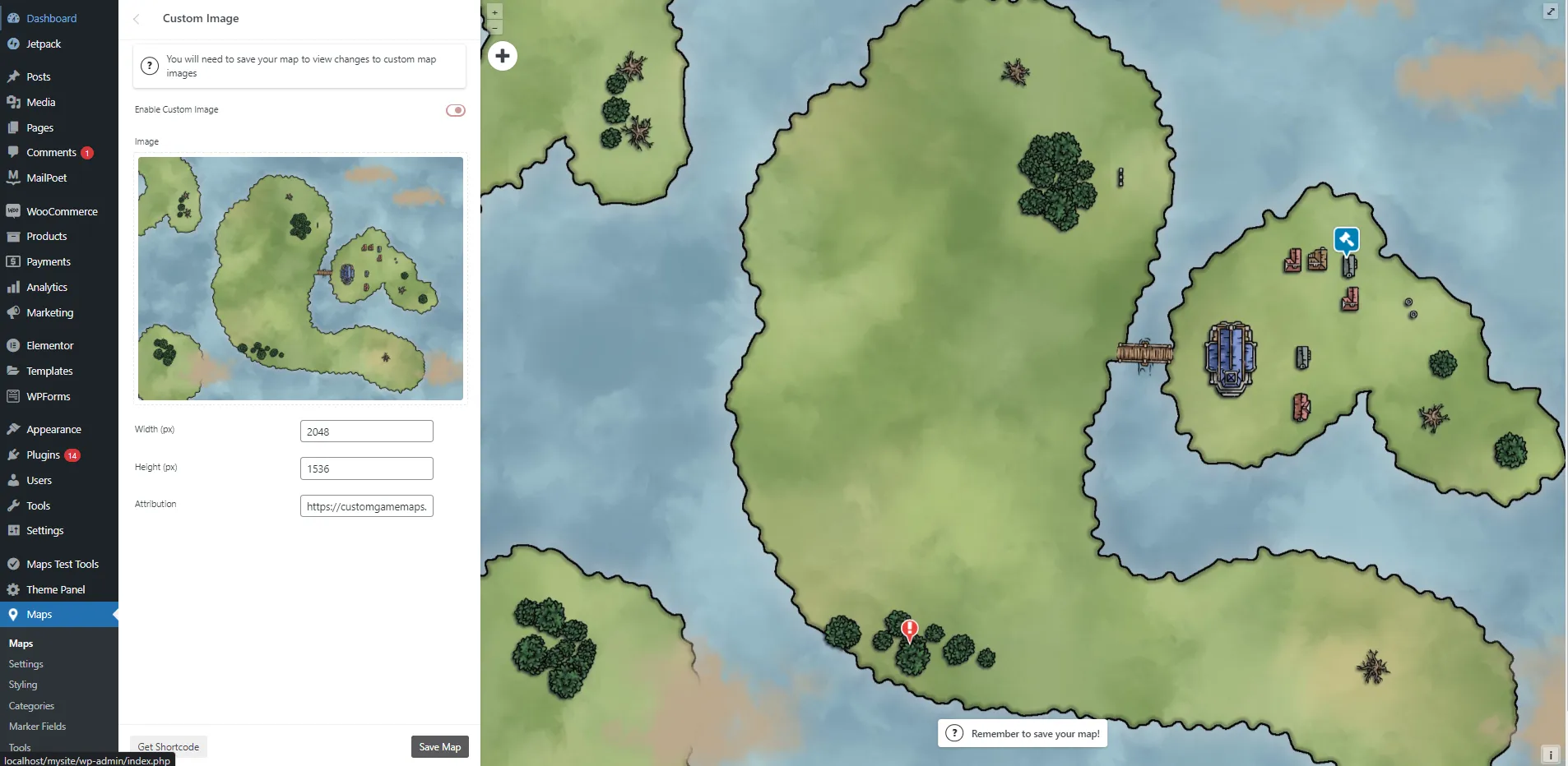 Using a custom image as a map tile - WP Go Maps Documentation