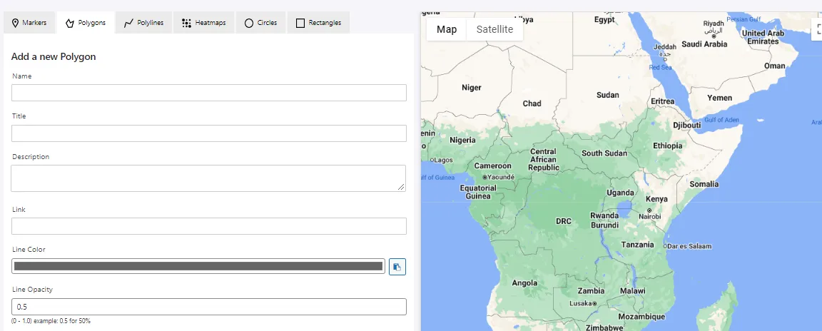 Adding a Polygon (Legacy) - WP Go Maps Documentation