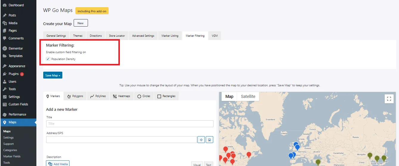 Marker Filtering (Legacy) - WP Go Maps Documentation