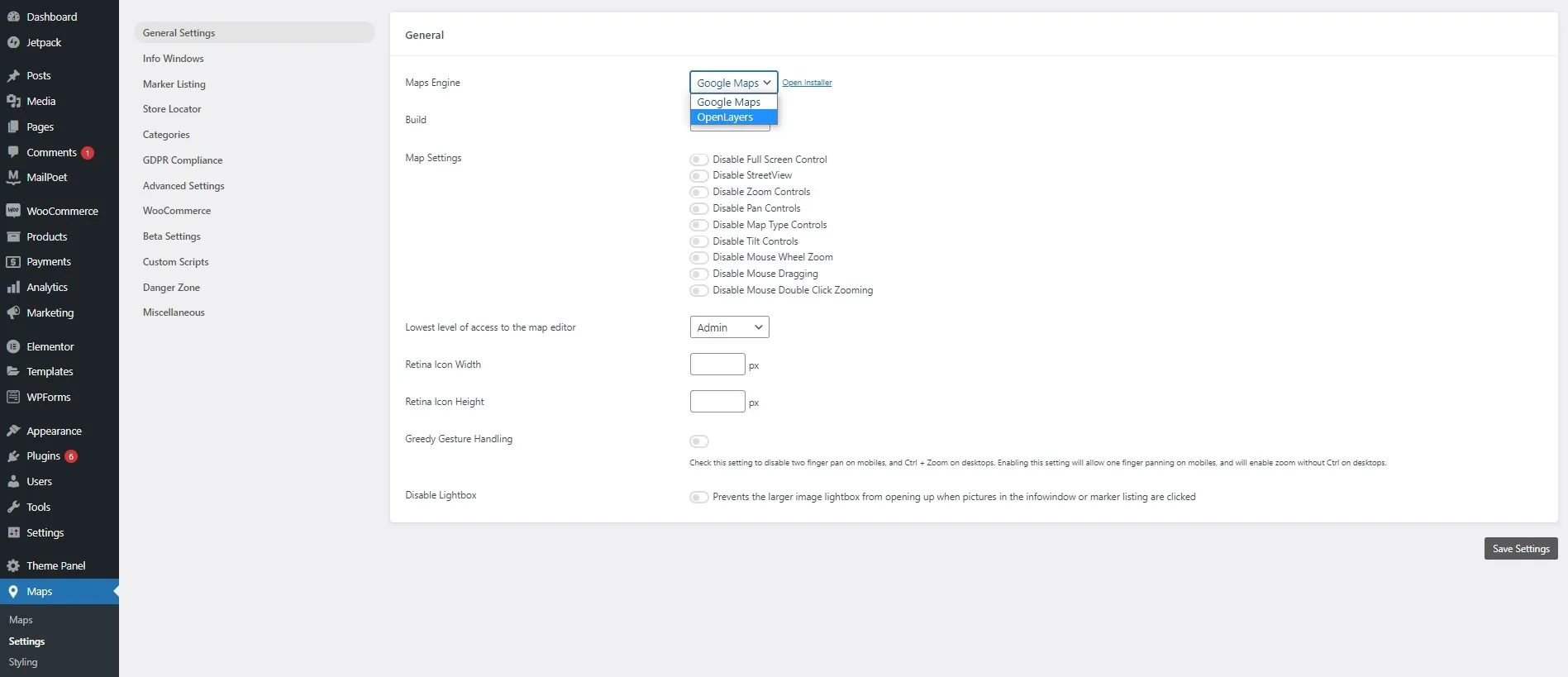 Changing the WP Go Maps Map Engine - WP Go Maps Documentation