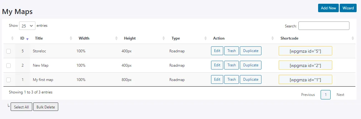 Creating your first map (Legacy) - WP Go Maps Documentation