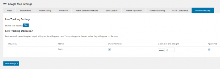 How to use real time tracking - WP Go Maps Documentation