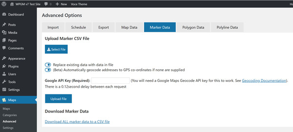 Exporting and Importing Data (Legacy) | WP Go Maps